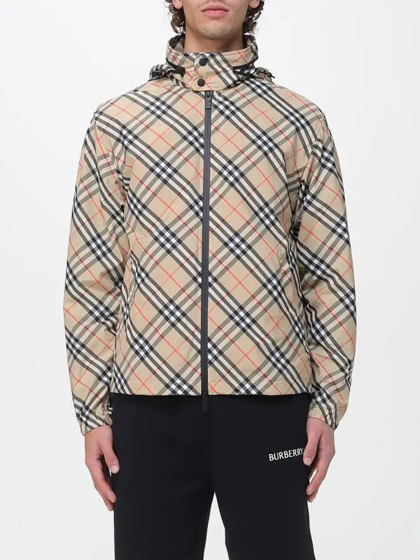 Burberry Hooded Jacket With Classic Check