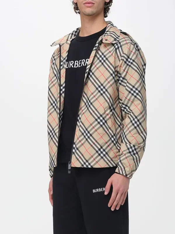 Burberry Hooded Jacket With Classic Check