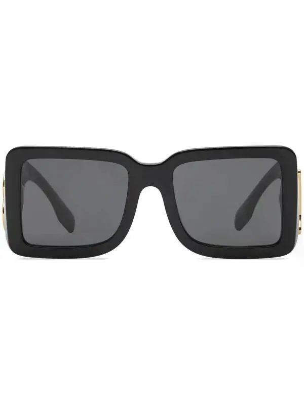 Burberry Logo-plaque Square-frame Sunglasses - Black