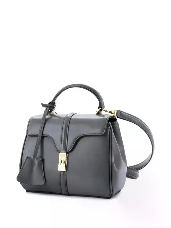 Celine 16 Top Handle Smooth Calfskin Mini Satchel - Grey