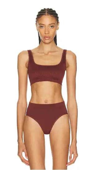 LDMA High Sculpt Ribbed Bra - Crimson