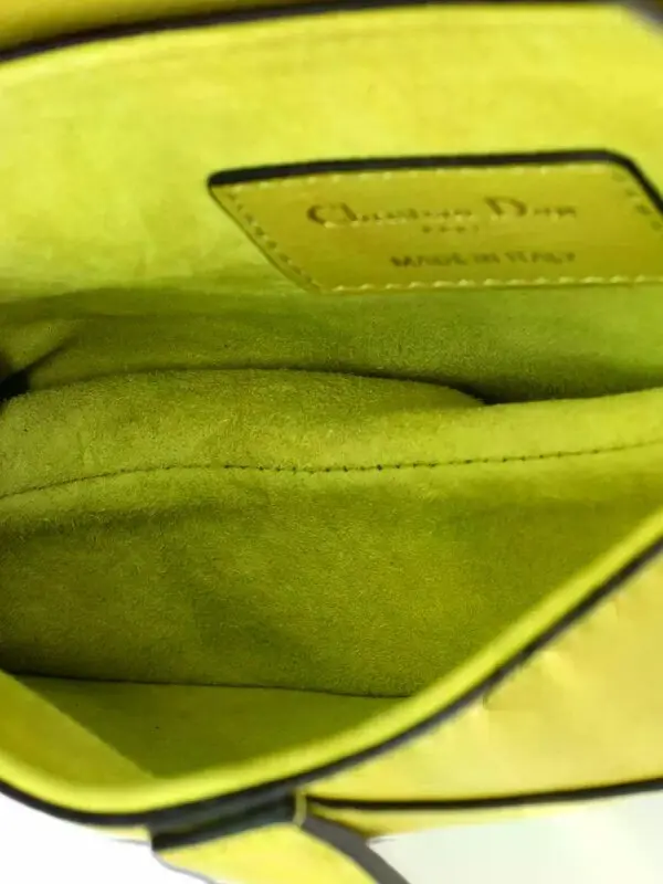 Dior Saddle Handbag Leather Mini Shoulder Bag - Green