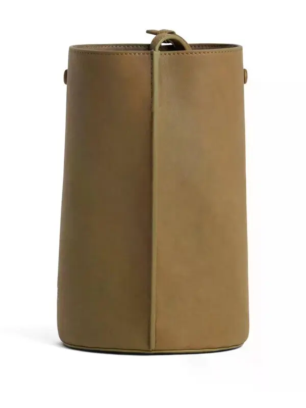 YU MEI Phoebe Leather Bucket Bag - Brown