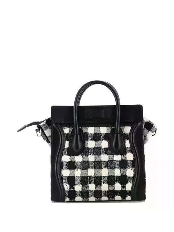 Celine Luggage Tweed Nano Tote Bag