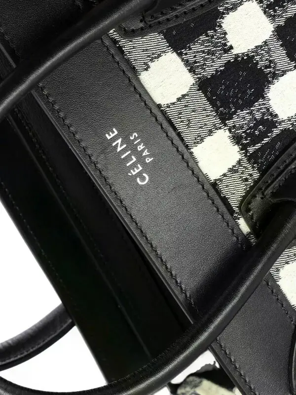 Celine Luggage Tweed Nano Tote Bag