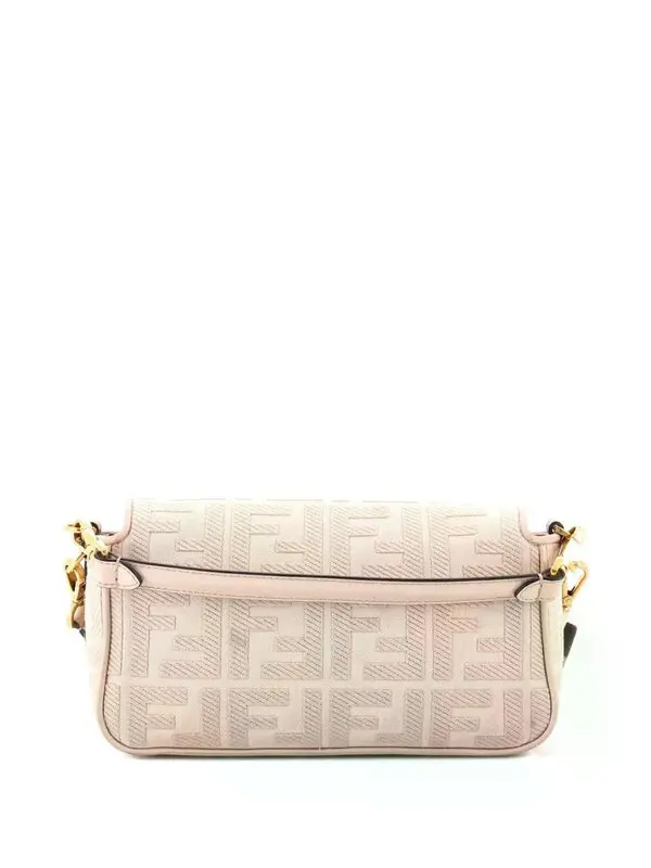 Fendi Zucca Embroidered Canvas Baguette Nm Bag - Neutrals