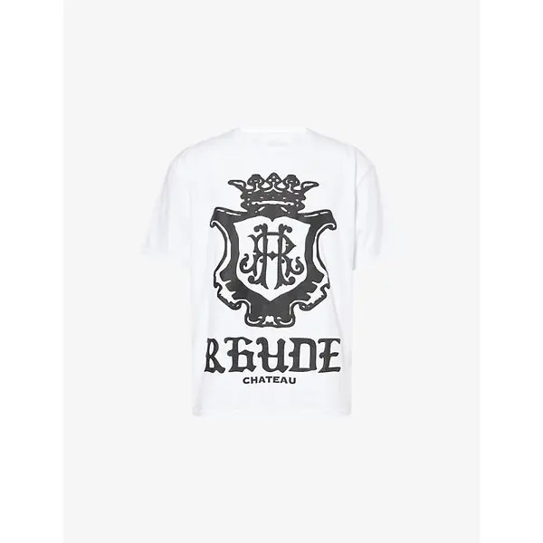 Rhude Chateau Printed Cotton T-shirt - White