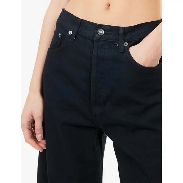AGOLDE Luna Pieced Barrel-leg Denim Jeans - Illusion