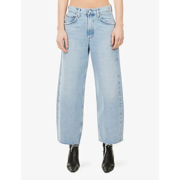 AGOLDE Low Curve Fray Barrel-leg Jeans - Force
