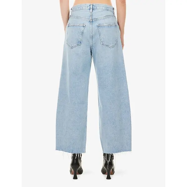 AGOLDE Low Curve Fray Barrel-leg Jeans - Force