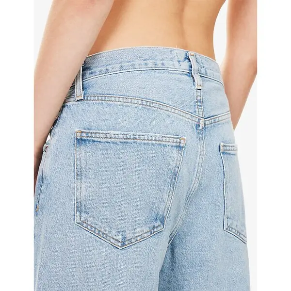 AGOLDE Low Curve Fray Barrel-leg Jeans - Force