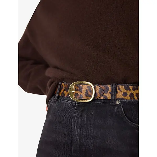 Whistles Leopard-print Hair-on Leather Belt - Multi-coloured
