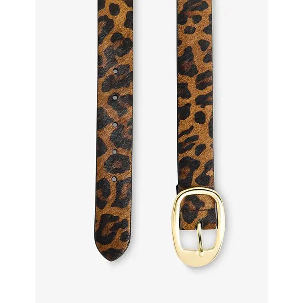 Whistles Leopard-print Hair-on Leather Belt - Multi-coloured