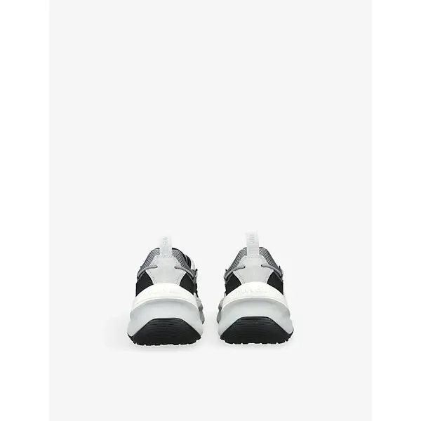 Moon Boot Lace Up Suede And Woven Trainers - Grey/m.cmb