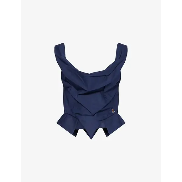 VIVIENNE WESTWOOD Sunday Corset Cotton Top - Navy