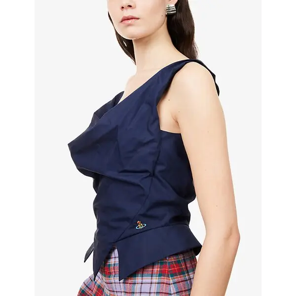 VIVIENNE WESTWOOD Sunday Corset Cotton Top - Navy