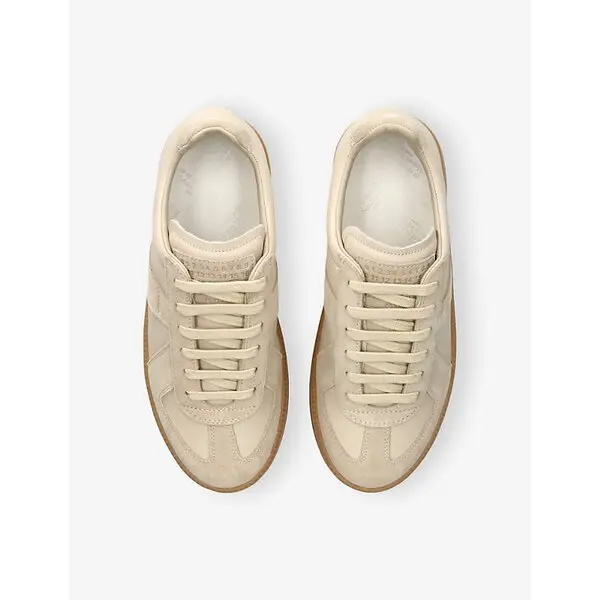 MAISON MARGIELA Chunky Replica Leather Trainers - Beige