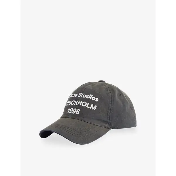 Acne Studios Carliy 1996 Embroidered Baseball Cap - Faded Black