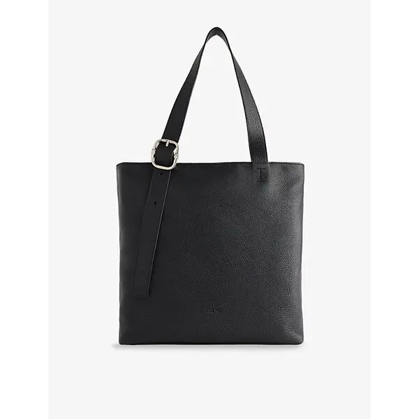 Loewe The Loop Leather Tote Bag - Black