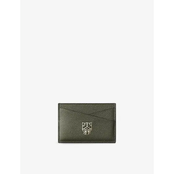 CARTIER Panthère Graphique De Leather Card Holder - Green