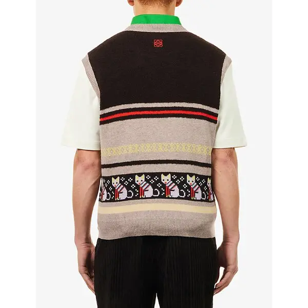 Loewe Striped Wool-blend Vest