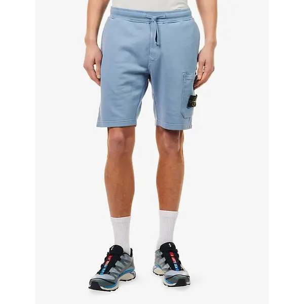 Stone Island Regular-fit Cotton-jersey Shorts - Dark Blue