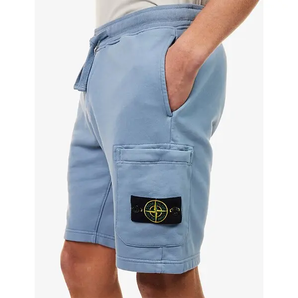 Stone Island Regular-fit Cotton-jersey Shorts - Dark Blue