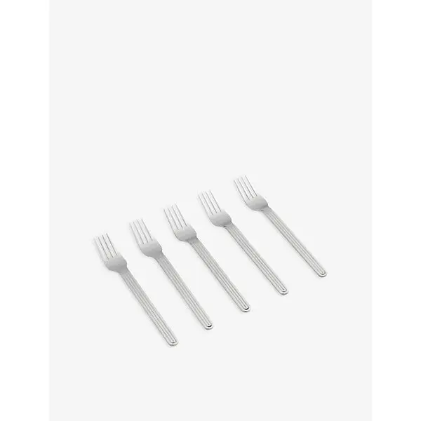HAY Sunday Stainless-steel Forks Set Of 5 - Stainless Steel