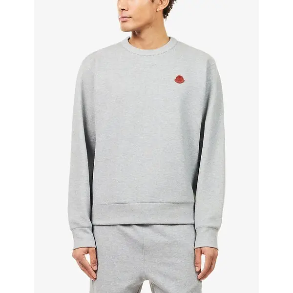 Moncler Cotton-blend Sweatshirt With Embossed Patch