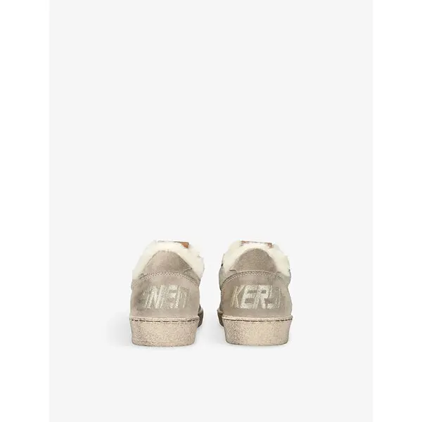 GOLDEN GOOSE Ballstar Wool And Leather Trainers - Beige