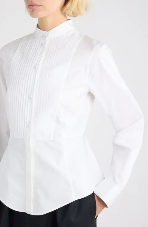 Alaïa Tux Cotton Poplin Shirt - Blanc
