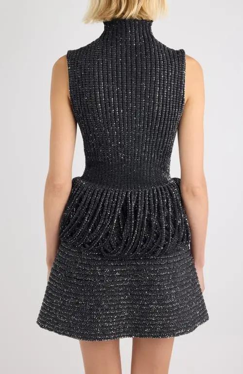Alaïa Sequin Ribbed Bouclé Knit Sleeveless Top