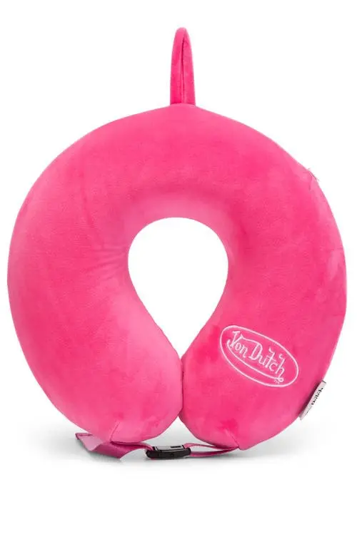 VON DUTCH Memory Foam Travel Neck Pillow - Pink