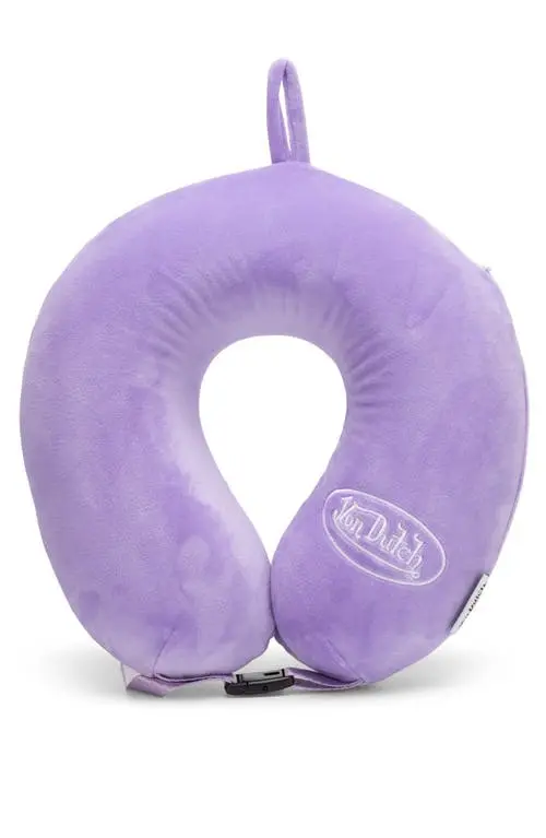 VON DUTCH Memory Foam Travel Neck Pillow - Purple