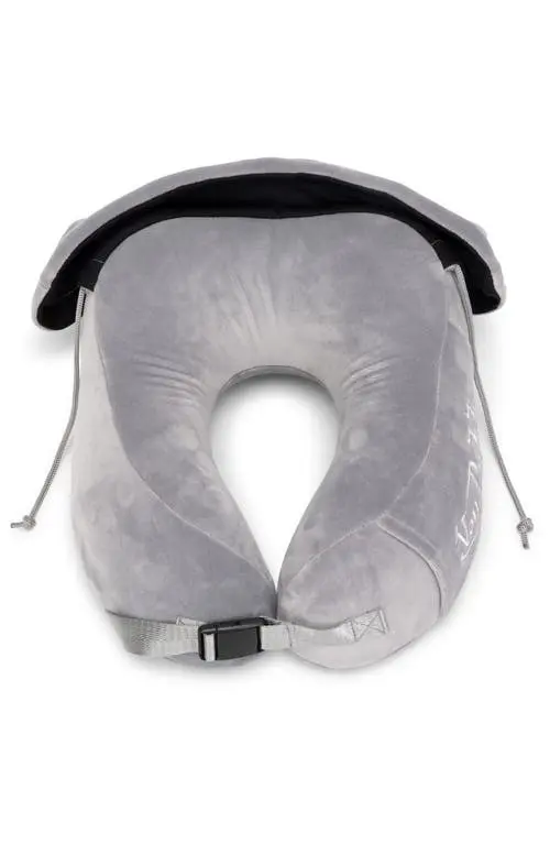 VON DUTCH Eyeconic Hooded Travel Neck Pillow - Grey