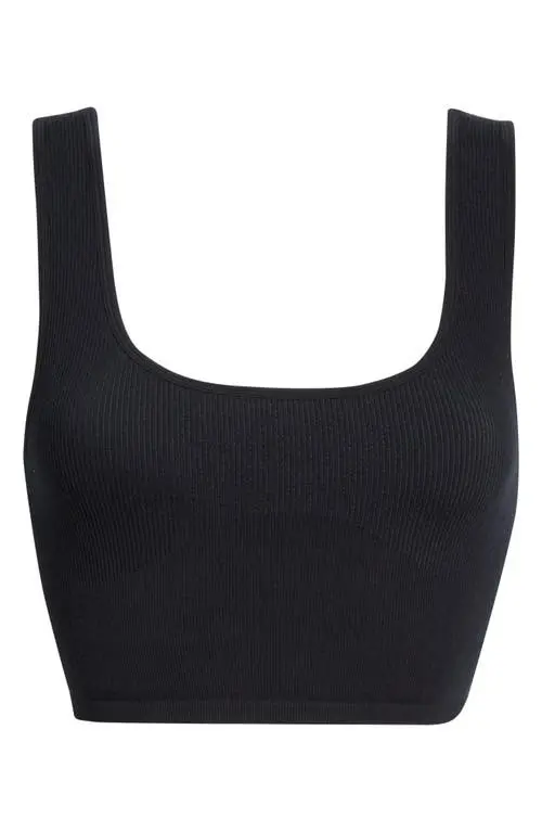 Lunya Seamless Flow Square Neck Bralette - Immersed Black