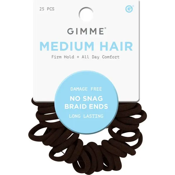 GIMME BEAUTY Braid End Hair Ties - Dark Brown