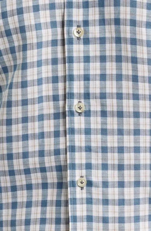 Johnnie-o Tad Plaid Linen Blend Button-up Shirt