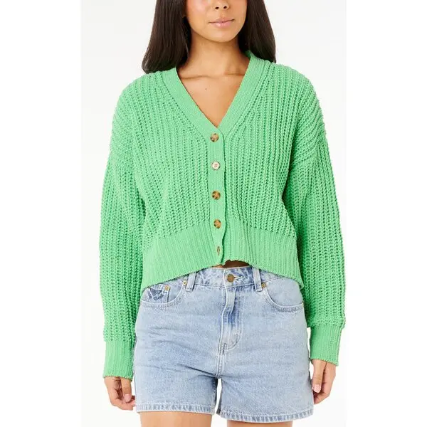 Rip Curl Relaxed Fit Knit Cardigan - Irish Green