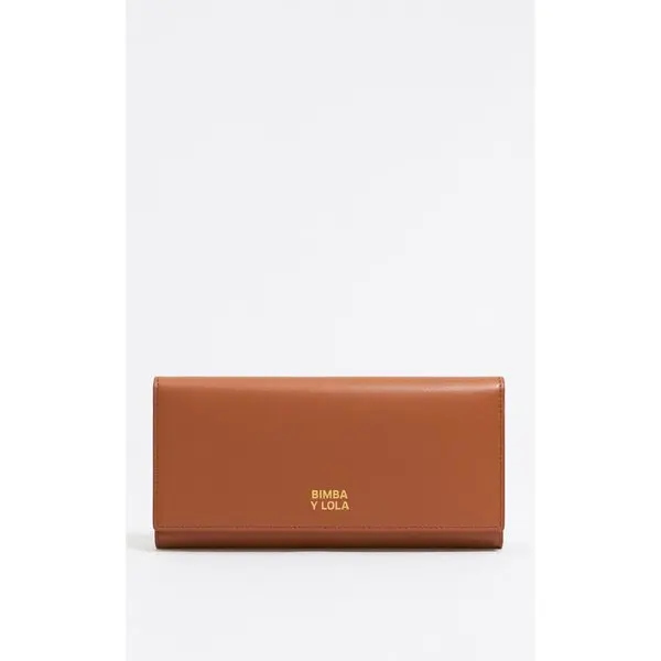 Bimba Y Lola Leather Continental Wallet - Tan