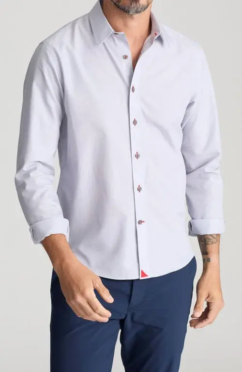 UNTUCKIT Rubican Light Wrinkle Free Cotton Button-up Shirt - Grey