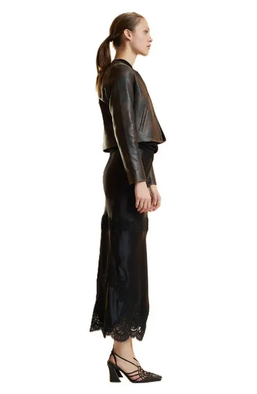 Cynthia Rowley Leather Moto Jacket