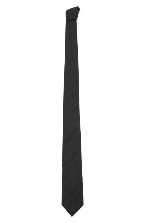 Mango Stripe Wool Blend Tie