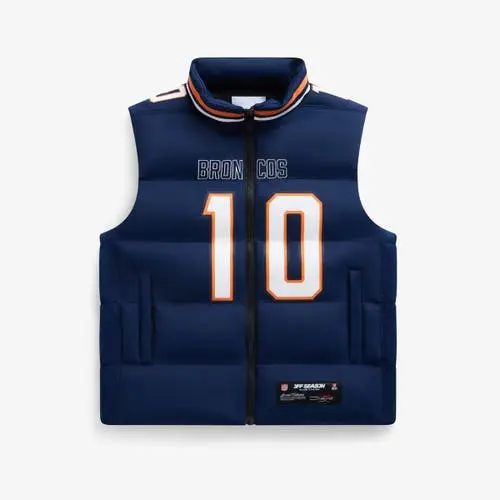OFF SEASON Bo Nix Denver Broncos Player Puffer Vest - Navy