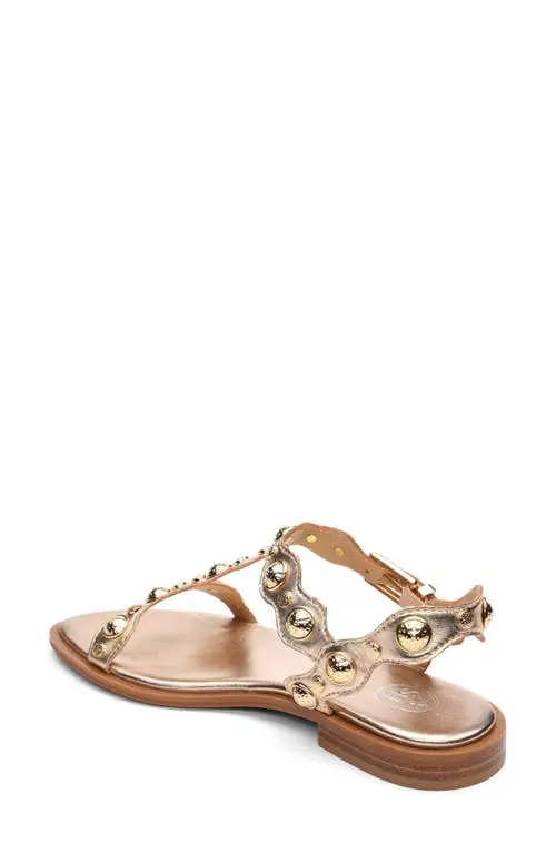 Ash Studded Ankle Strap Sandal - Mekong Gold