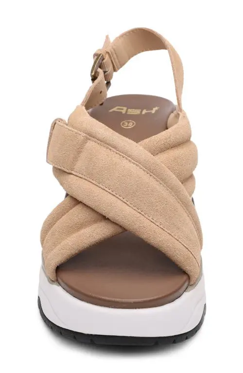 Ash Delia Slingback Wedge Sandal - Desert
