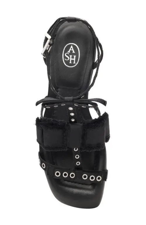 Ash Studded Ankle Strap Slide Sandal