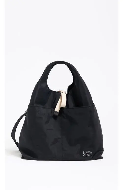 Bimba Y Lola Nylon Paper Bag With Bow Detail - Black