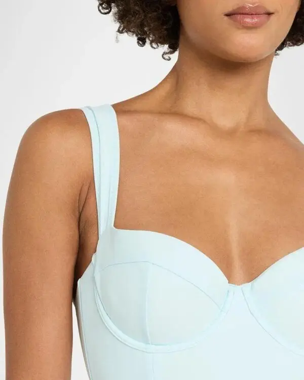 Simkhai Kyle Bustier One-piece Swimsuit - Sky