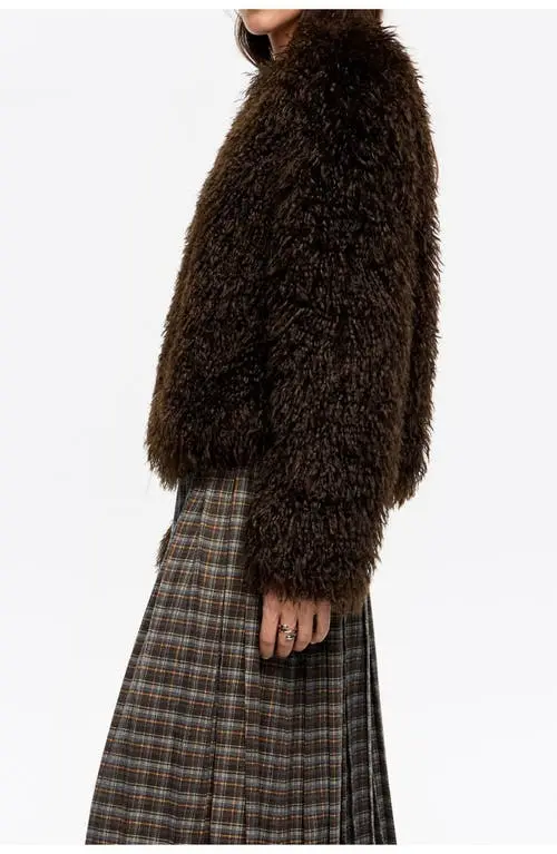 Bimba Y Lola Faux Fur Pullover Coat